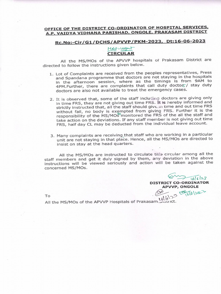 FRS - Circular | PDF