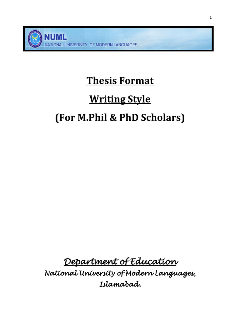 General Guidelines | PDF | Thesis | Data Analysis