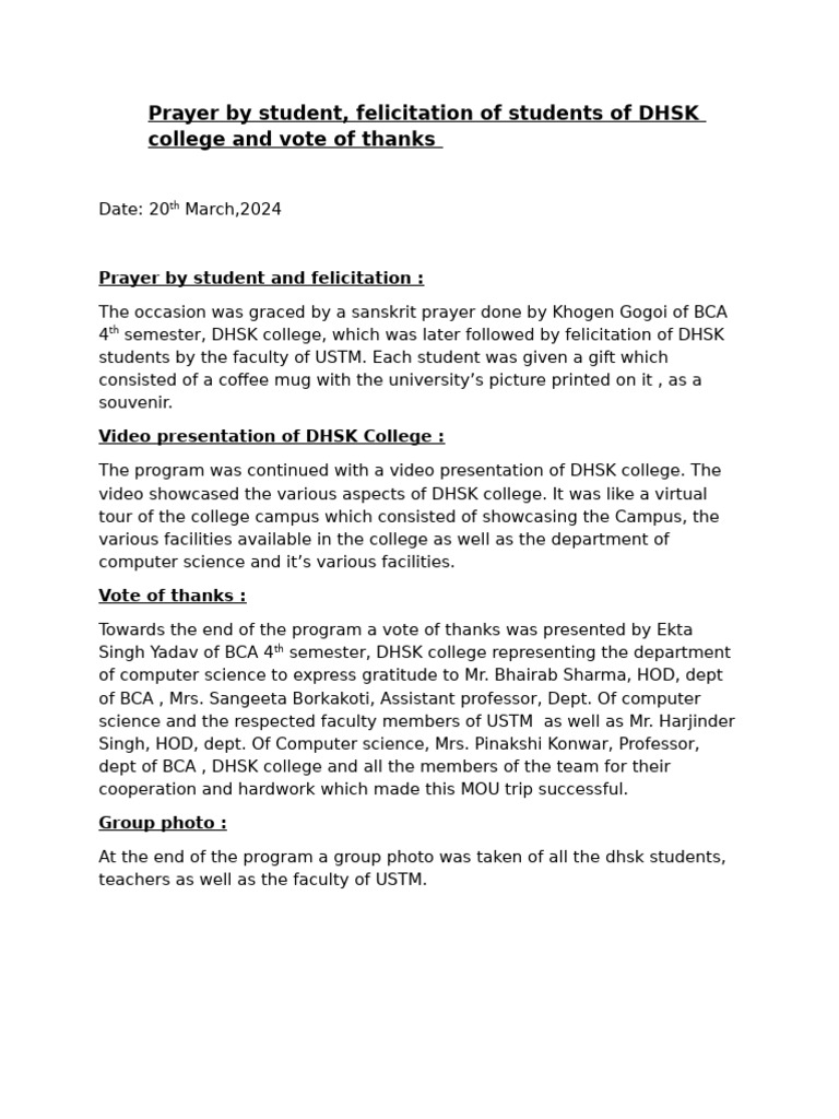DHSK College Student Felicitation Event | PDF
