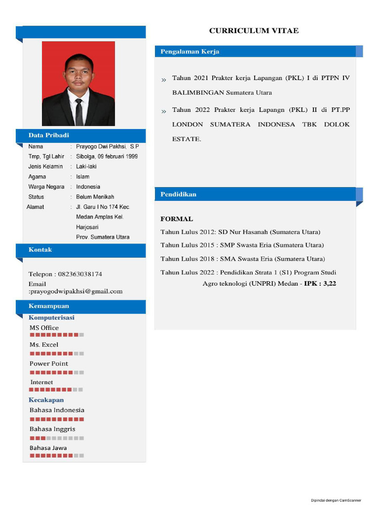 CV Prayogo Dwi Pakhsi New (1) - Dikompresi | PDF