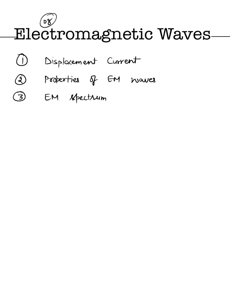Class 12 EM Waves Handwritten Notes | PDF | Waves | Infrared