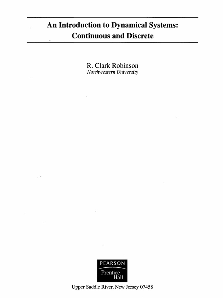 An Introduction To Dynamical Systems Continuous and Discrete Coen7qeaa8 | PDF | Chaos Theory ...
