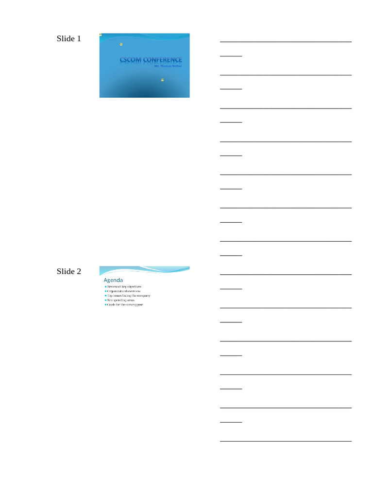 Handout_Blank lines next to slides | PDF