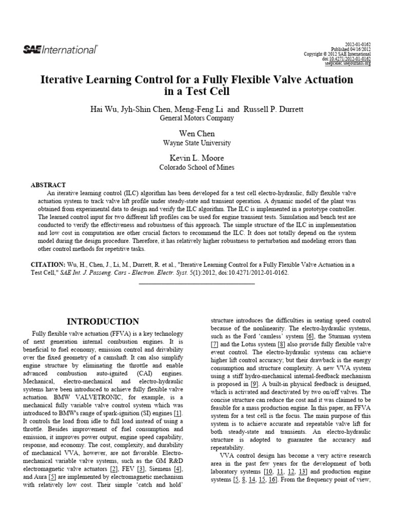 12 1 Paper Iterative Learning Control Fo | PDF | Control Theory | Servomechanism