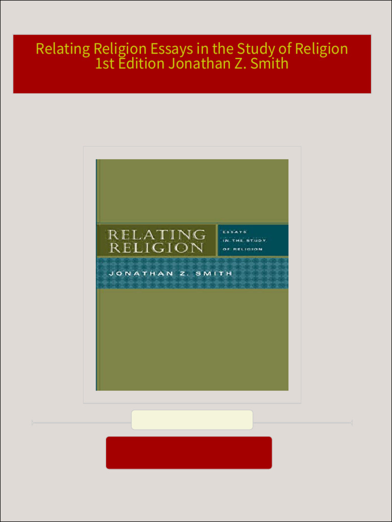 Relating Religion Essays in The Study of Religion 1st Edition Jonathan ...