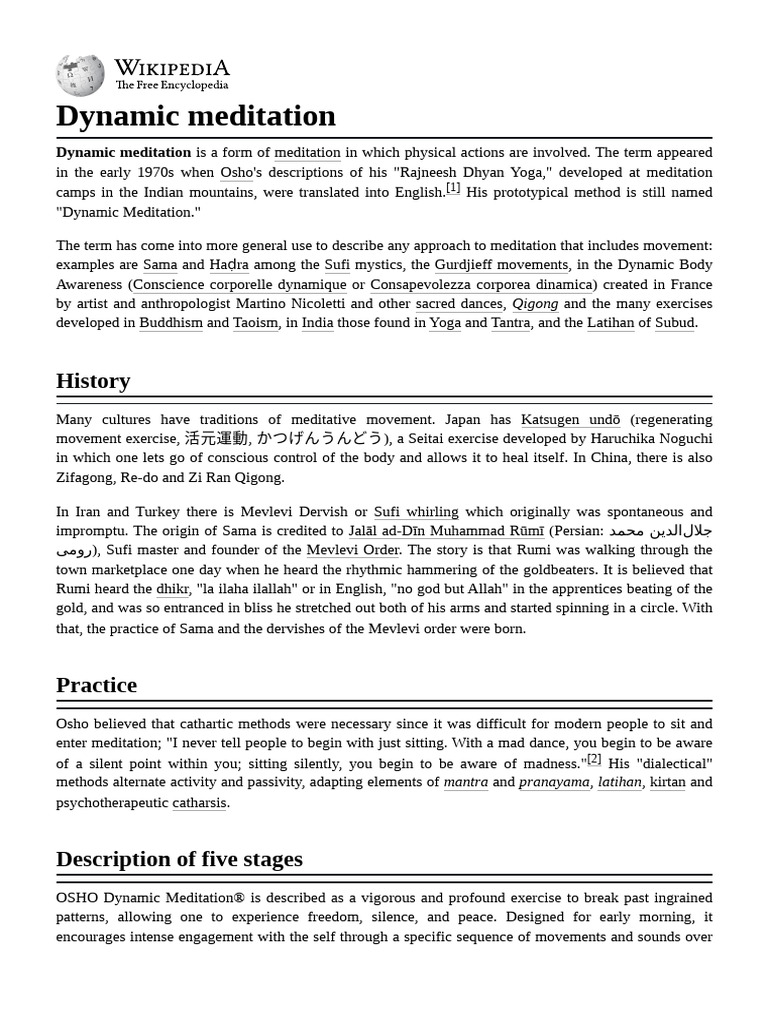 Dynamic_meditation | PDF | Spirituality | Mind–Body Interventions