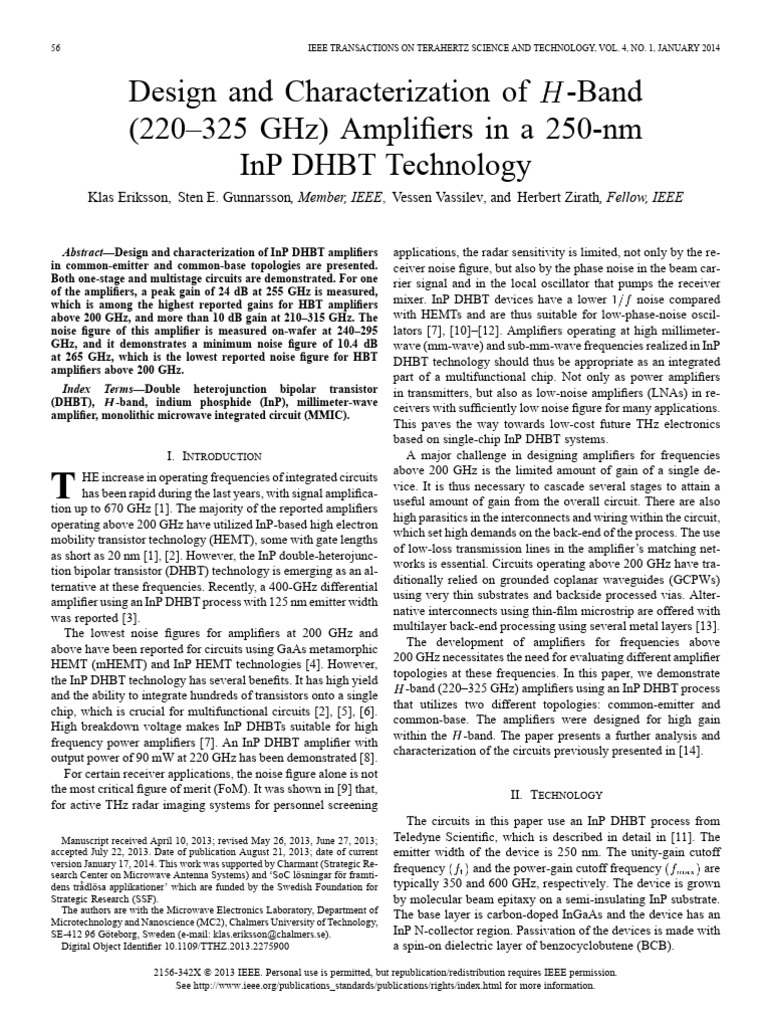 TST4 Eriksson2014 Design and Characterization of H Band 220 325 GHz ...