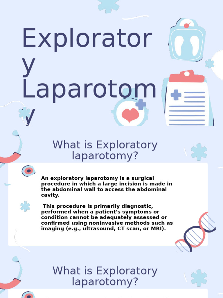 Exploratory Laparotomy1 | PDF | Skin | Abdomen
