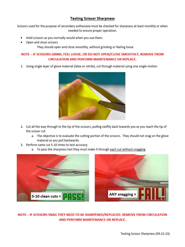 Testing Scissor Sharpness (09-22-23) | PDF