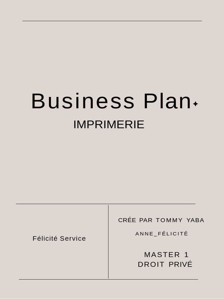 Beige Aesthetic Modern Business Plan A4 Document | PDF ...