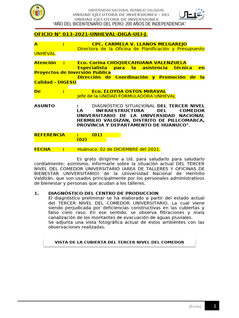Informe de Diagnostico Model 02 | PDF