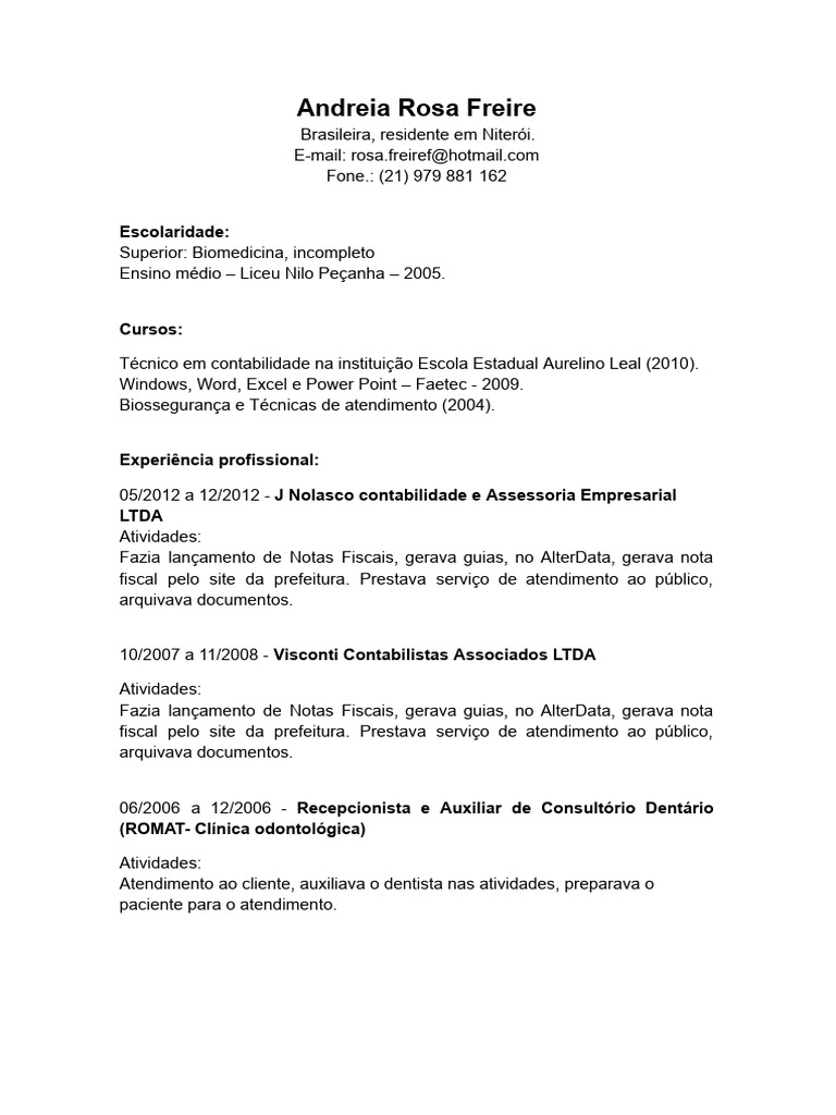 CURRICULO2024 ANDREIA | PDF
