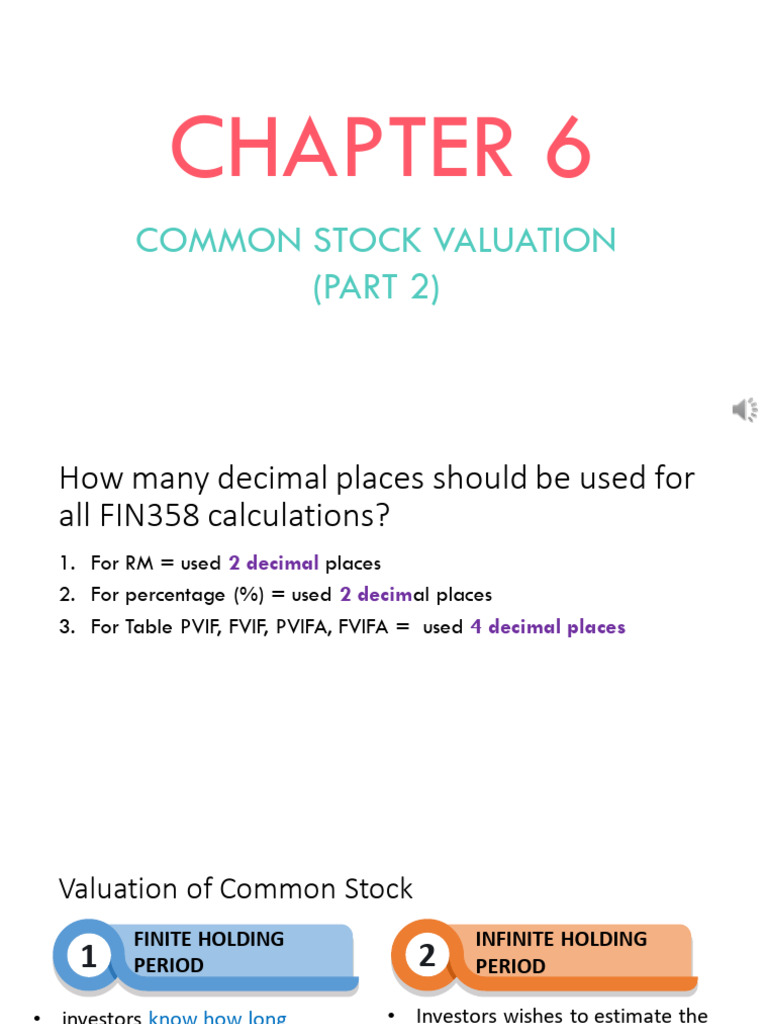 Chapter 6 - Common Stock (Part 2) | PDF | Stocks | Dividend