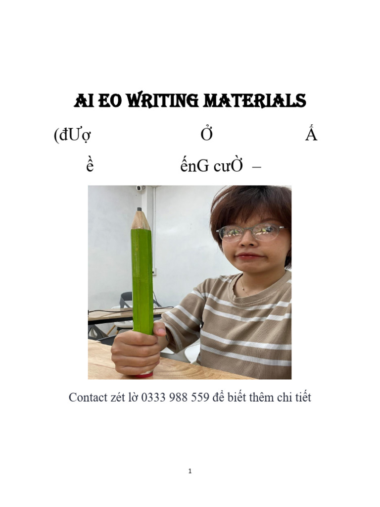 Ai Eo Writing Materials Version 2 | PDF