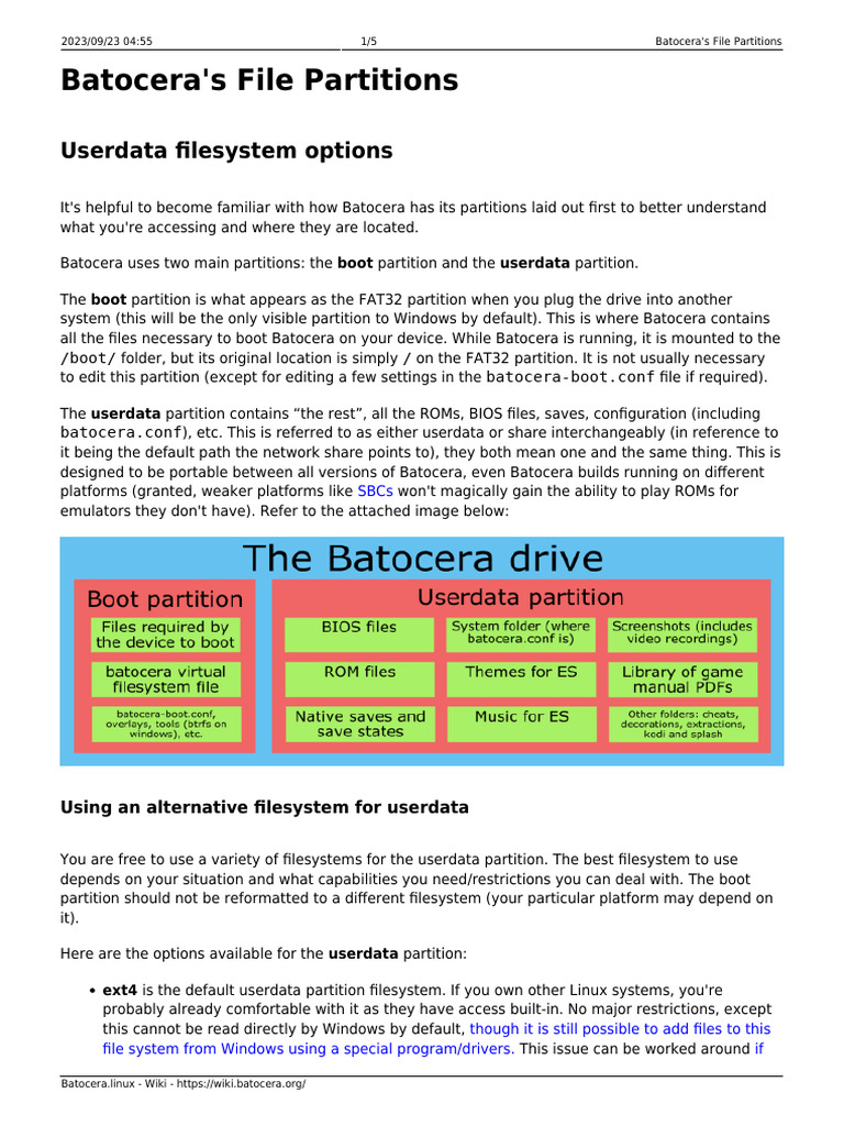 batocera_s_file_partitions | PDF | File System | Booting
