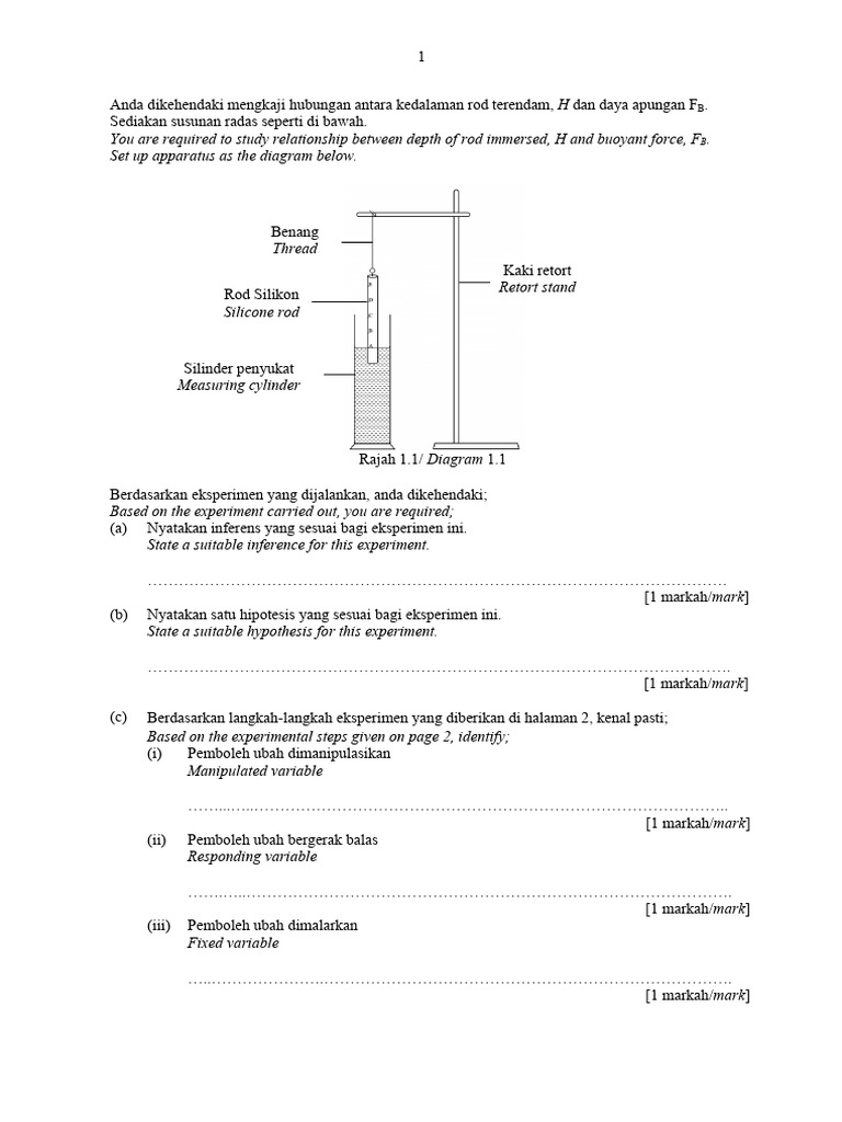Latihan UAS Fizik SPM 2024 SABS | PDF