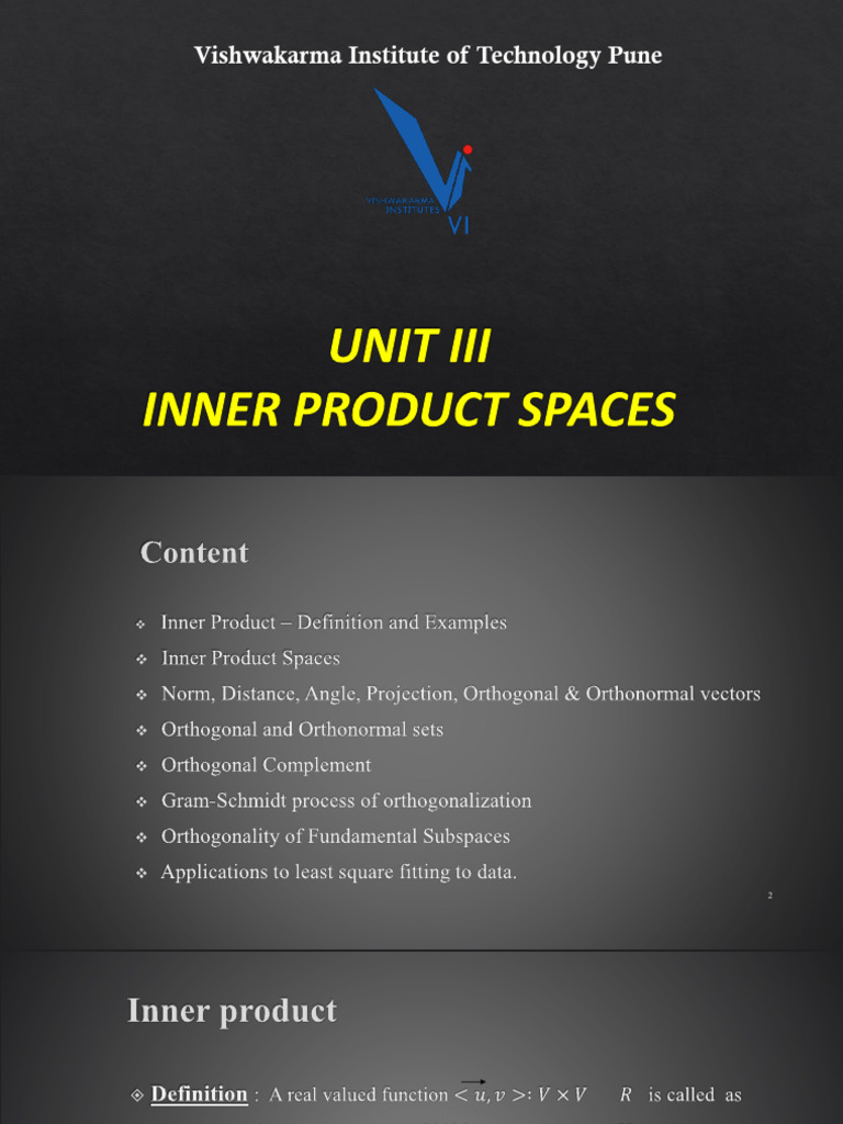 Inner Product Spaces Fy Pdf