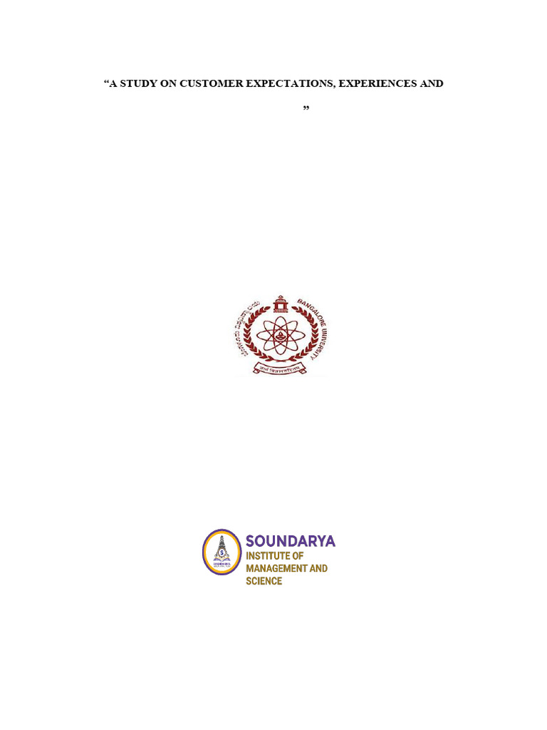 A Study On Customer Expectations | PDF | Educational Stages