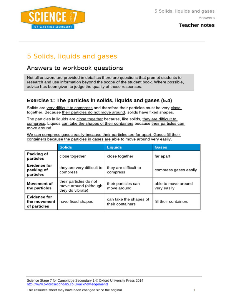 Chapter 5 Solids Liquid and Gases | PDF | Gases | Liquids