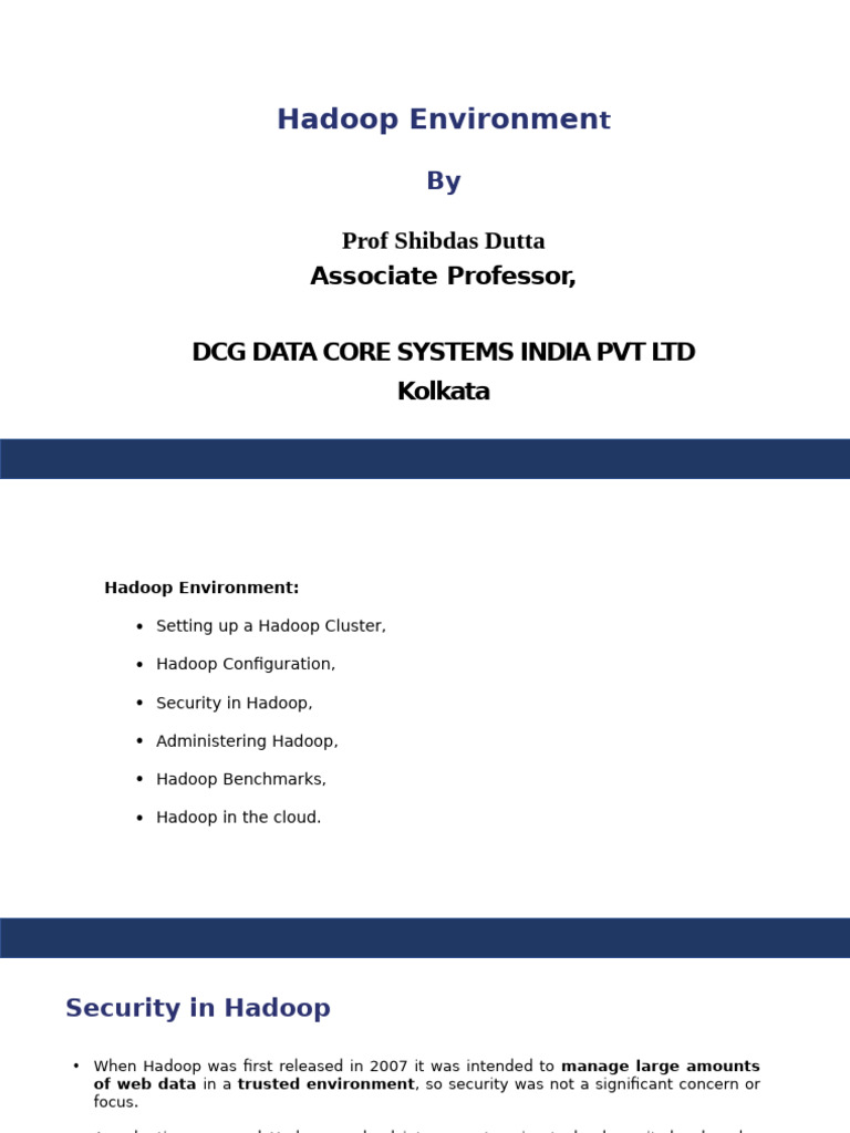 Unit-3 Hadoop Environment | PDF | Apache Hadoop | Cloud Computing