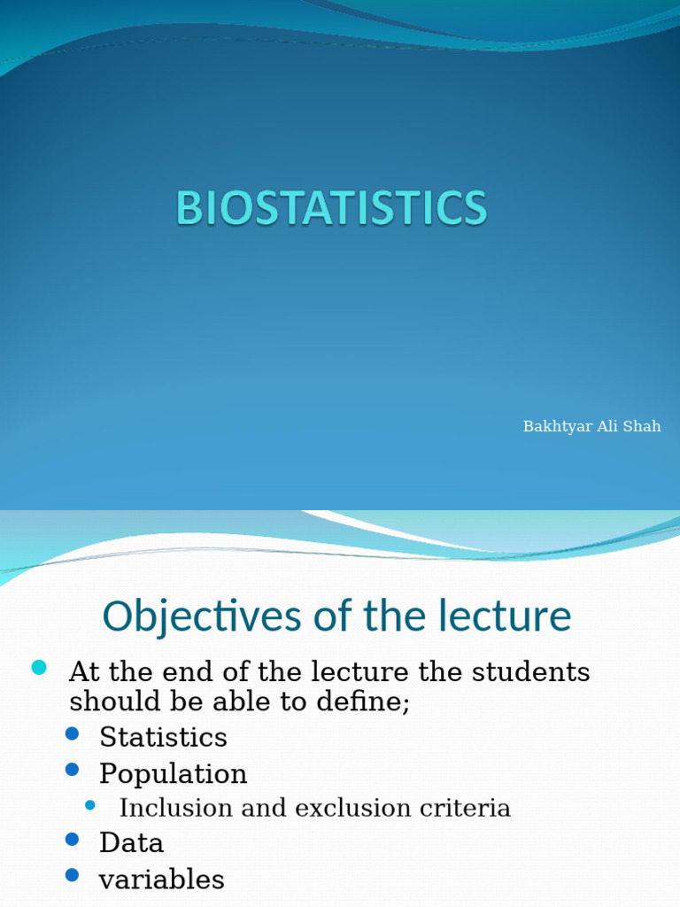 Introduction To Biostatistics | PDF | Statistics | Level Of Measurement
