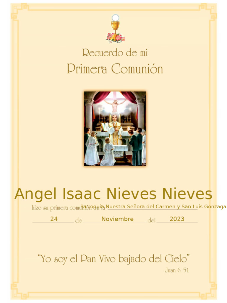 Angel Isaac Nieves en Parroquia del Carmen | PDF | María, madre de Jesús
