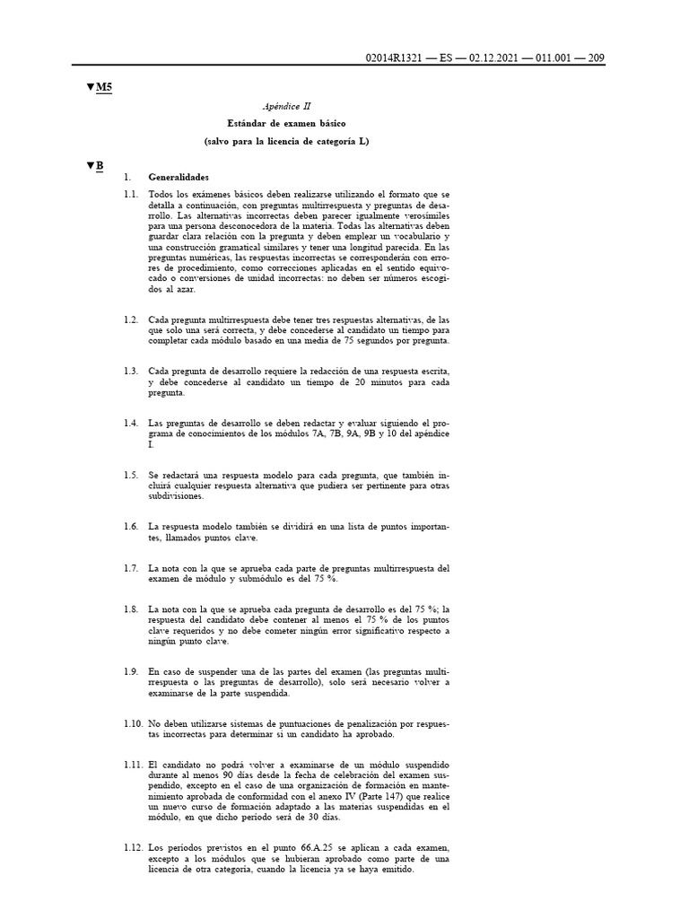 EASA 209.2016 Examenes | PDF