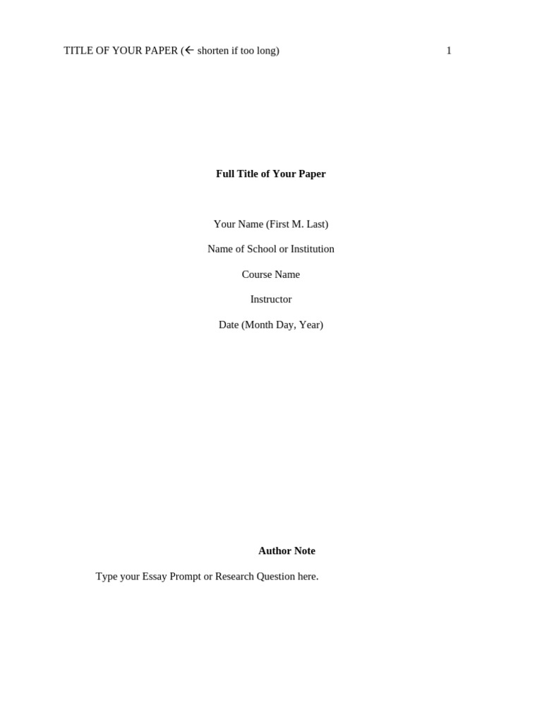 Academic Paper Formatting Guide | PDF