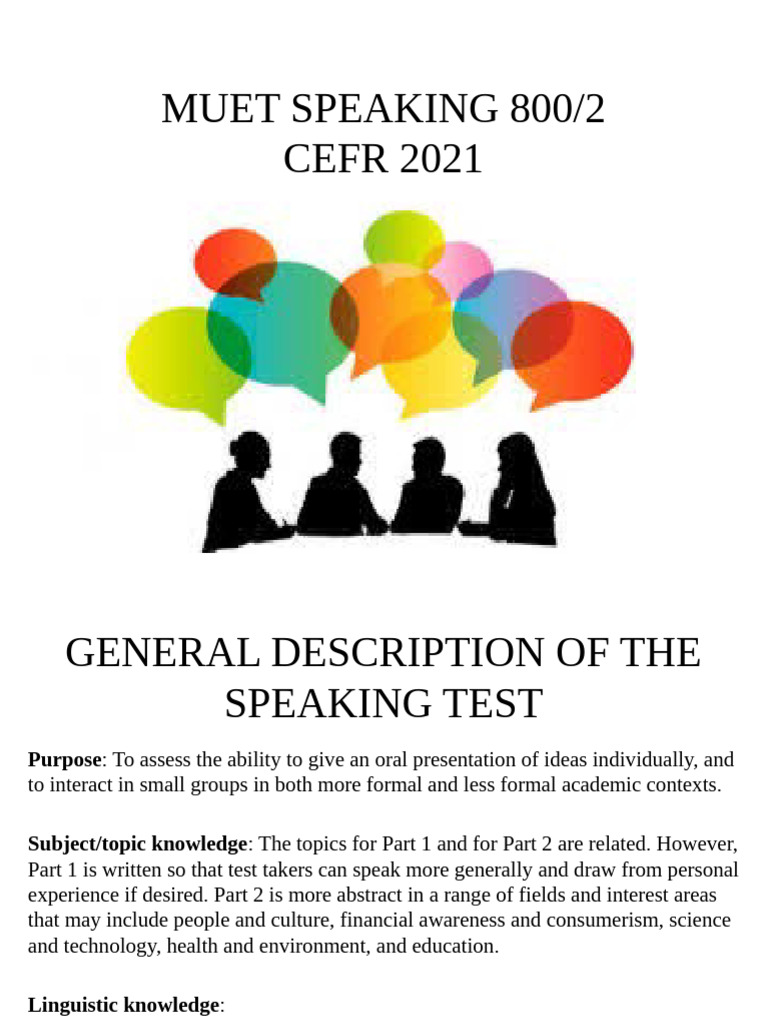 MUET SPEAKING | PDF | Question | Mind