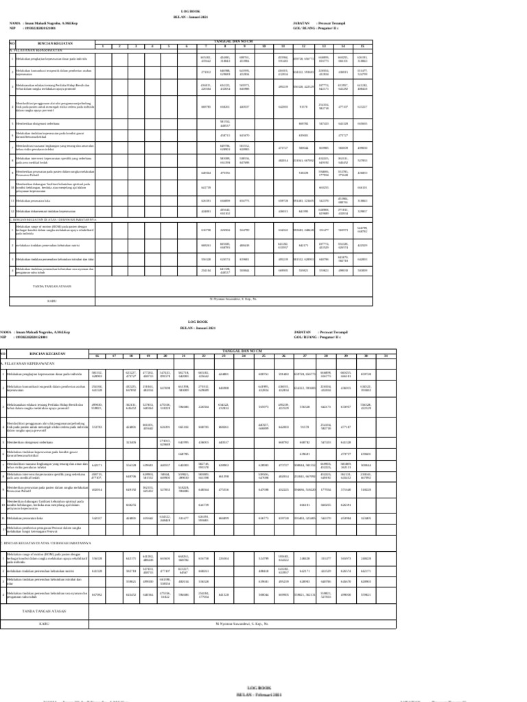 logbook imam jan | PDF