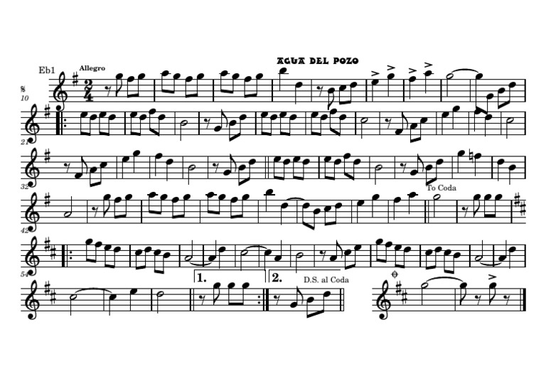 Agua Del Pozo Sax1 v1hb | PDF