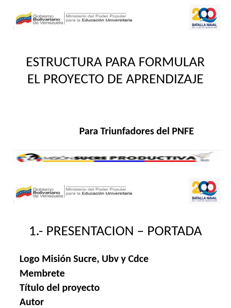 ESTRUCTURA PROYECTO DE APRENDIZAJE | PDF
