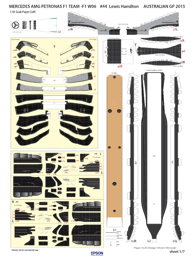 Mercedes W11 Papercraft Guide | PDF