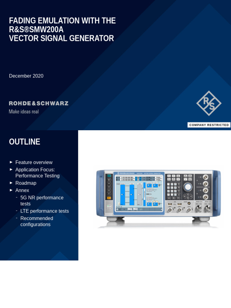 Fading Emulation With SMW200A B14 B15 AP V5 Release SW | PDF | Electromagnetic Radiation | Sound ...