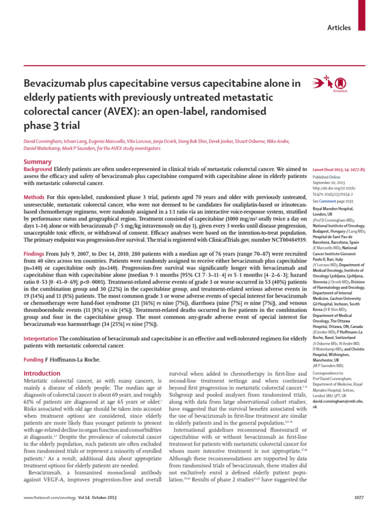 Atigo Pai PIIS1470204513701542 | PDF | Cancer | Clinical Medicine