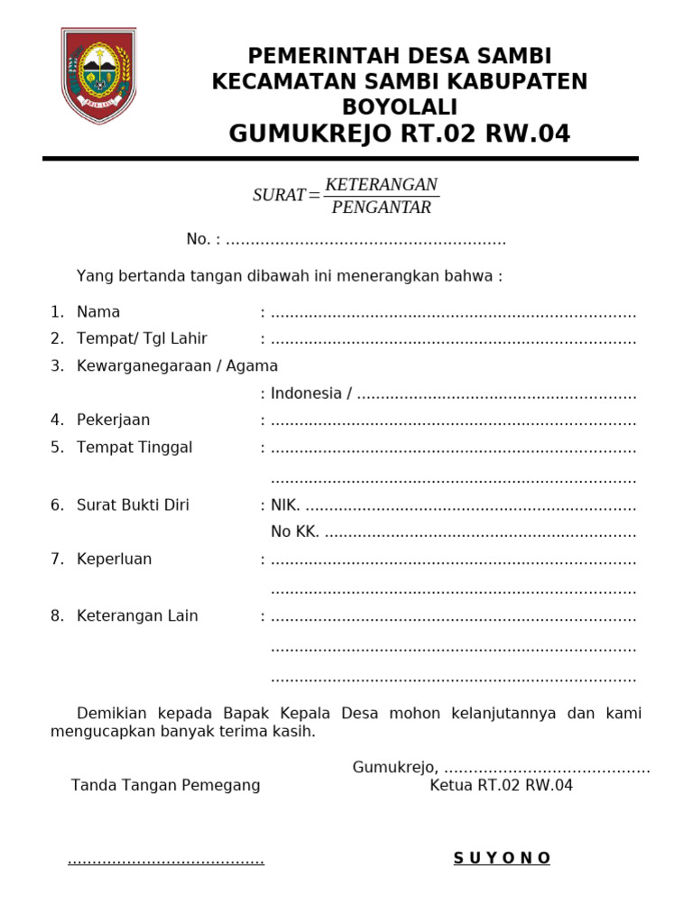 Suket - RT (Form) | PDF