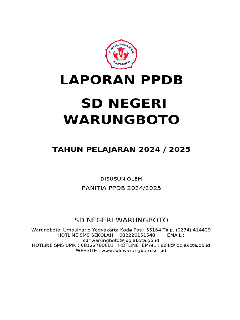 Laporan PPDB SDN Wwarbot 2024-2025 | PDF