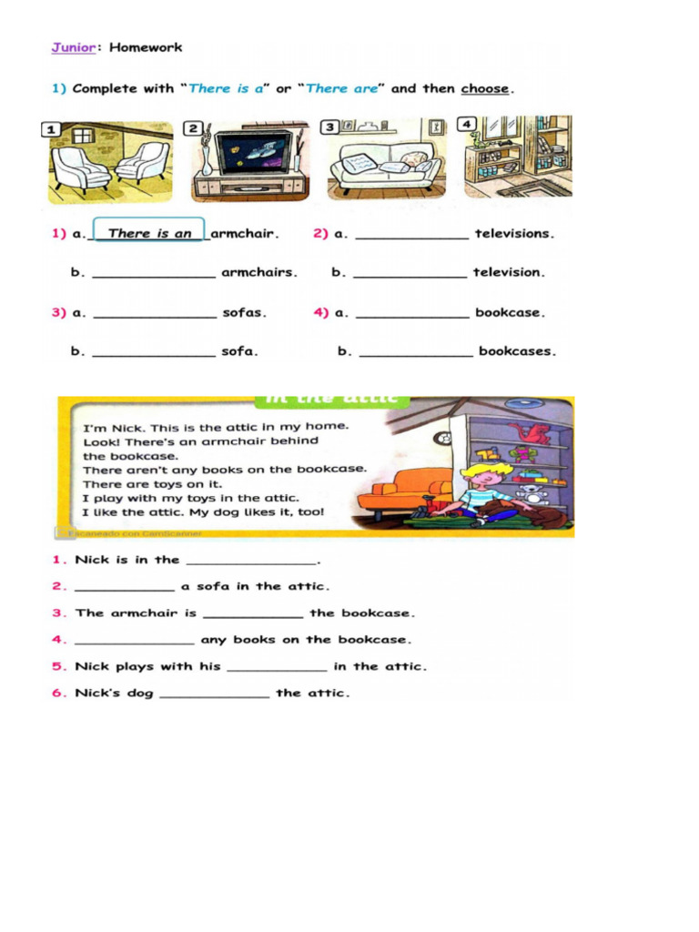 Practica There Is There Are 1 D | PDF