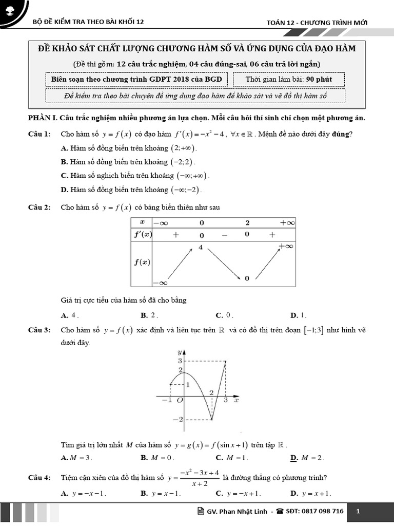 bo-de-kiem-tra-theo-bai-hoc-mon-toan-12-chuong-trinh-moi-tap-1 (1) | PDF