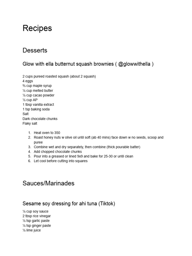 Recipes | PDF