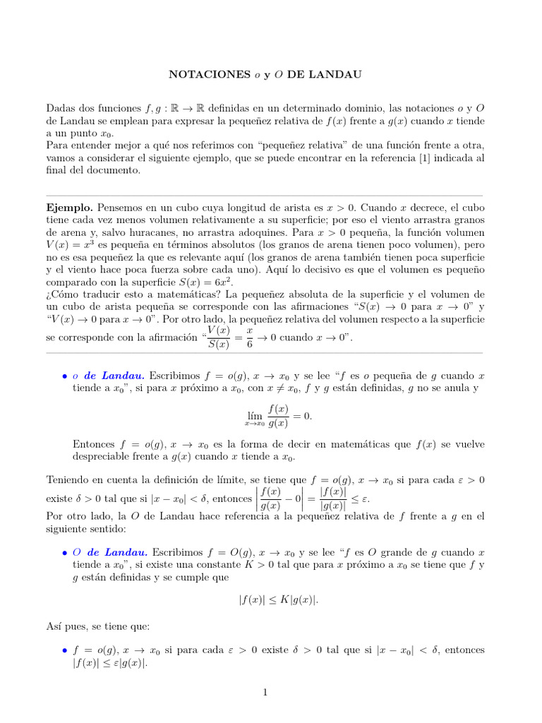 Landau | PDF | Función (Matemáticas) | Matemáticas