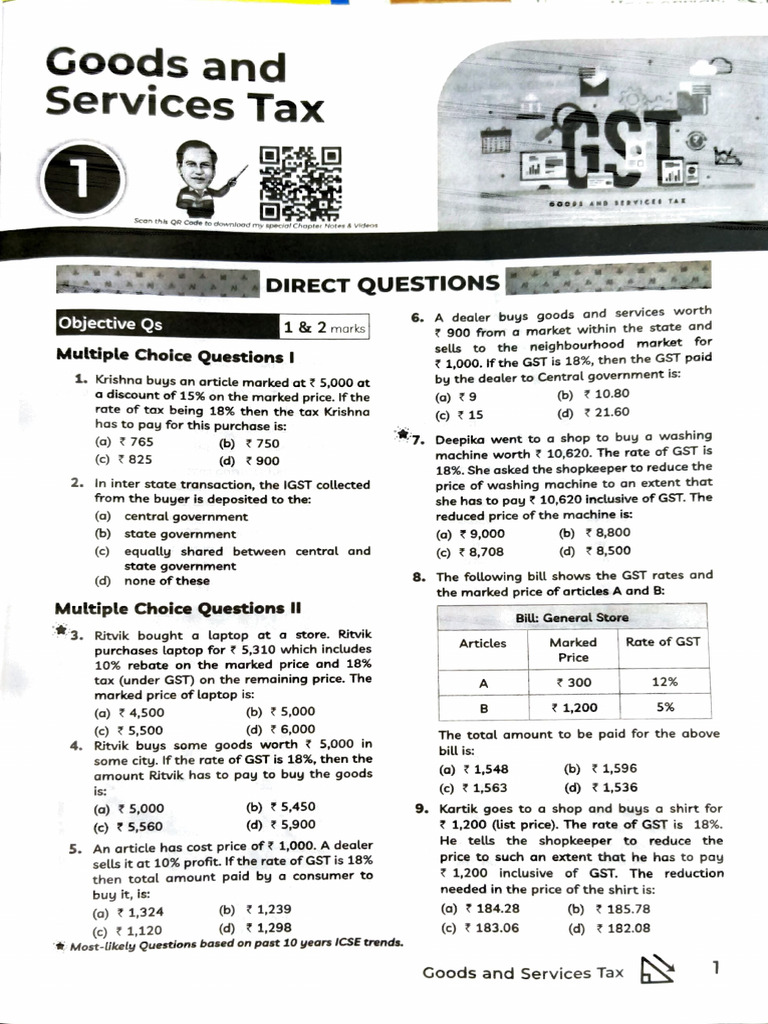 Chapter 1 Gst | PDF | Value Added Tax | List Price