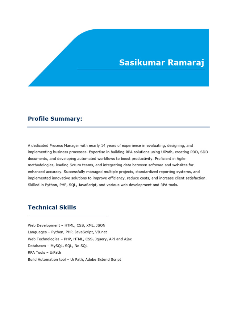 Sasikumar Projects Details | PDF | Web Development | Ajax (Programming)