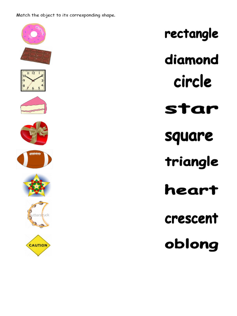 Match The Item To The Shape | PDF