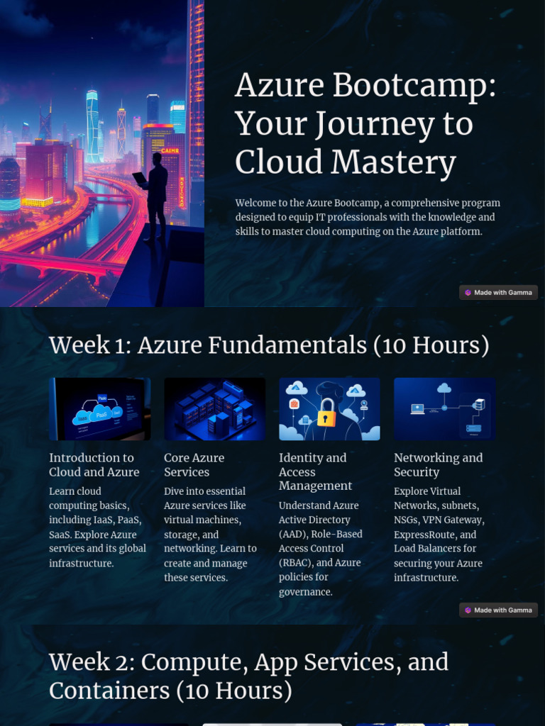 Azure Bootcamp Your Journey To Cloud Mastery | PDF | Microsoft Azure ...