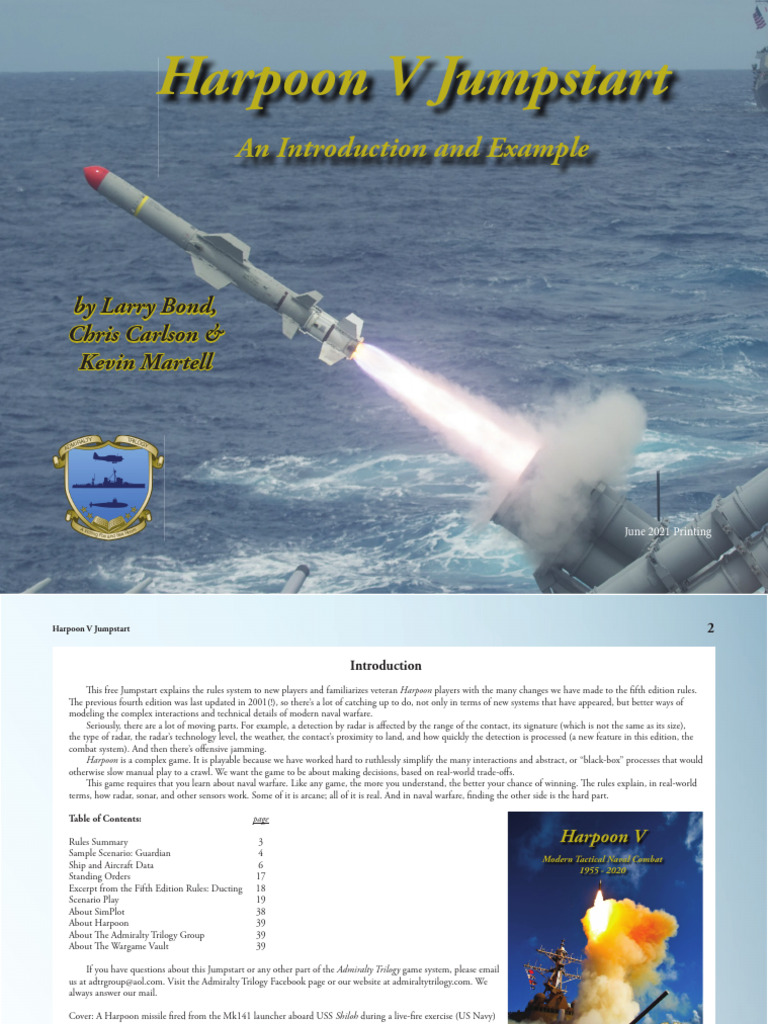 Harpoon V Jumpstart | PDF | Radar | Submarines
