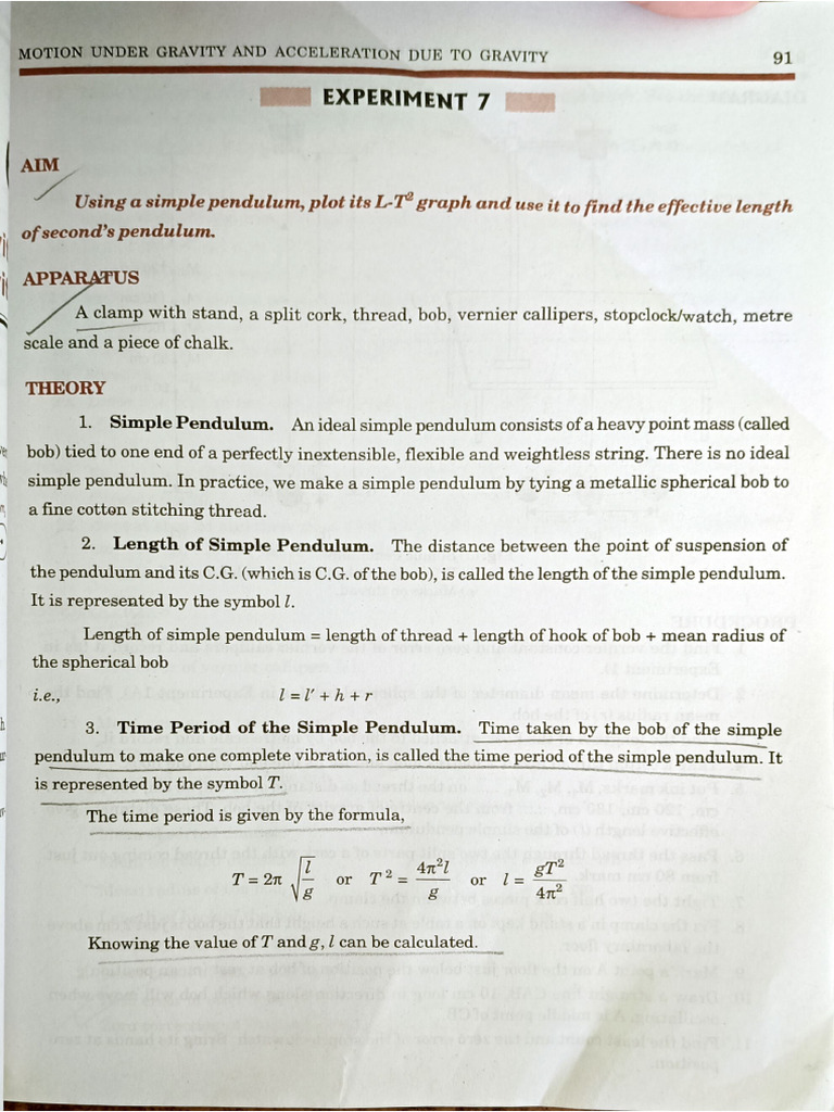 Practical - Pendulum | PDF
