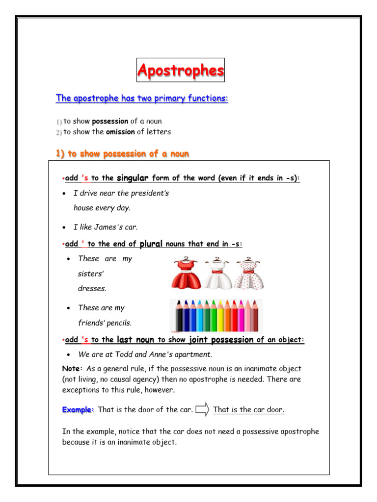 Understanding Apostrophes: Usage Guide | PDF | Languages | Foreign ...