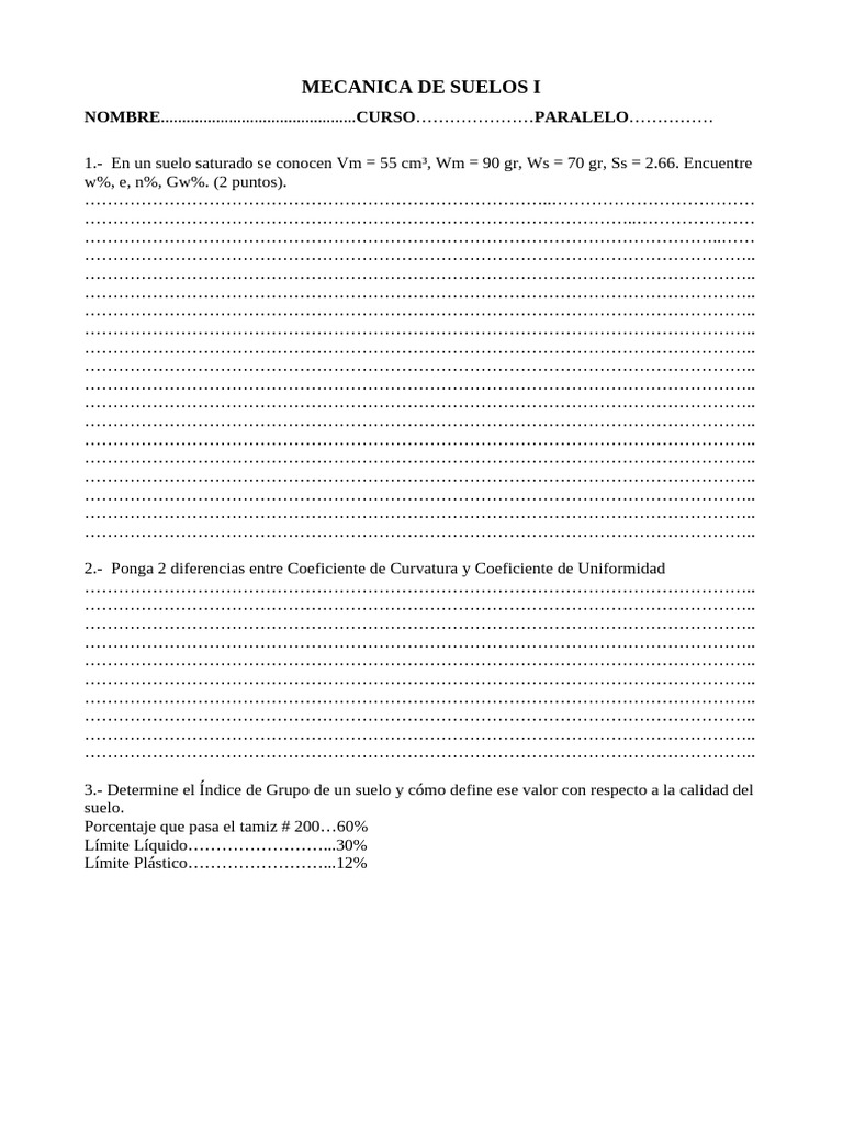 CUESTIONARIO SUPLE. febrero-Julio2010 | PDF