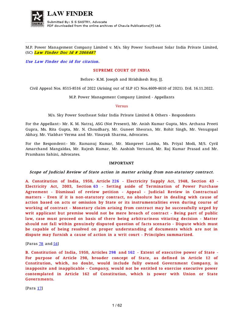LawFinder_2066487 | PDF | Judgment (Law) | Appeal